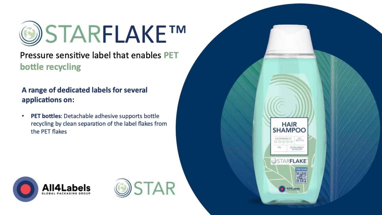 All4Labels Starflake pressure-sensitive label recognized by APR ...